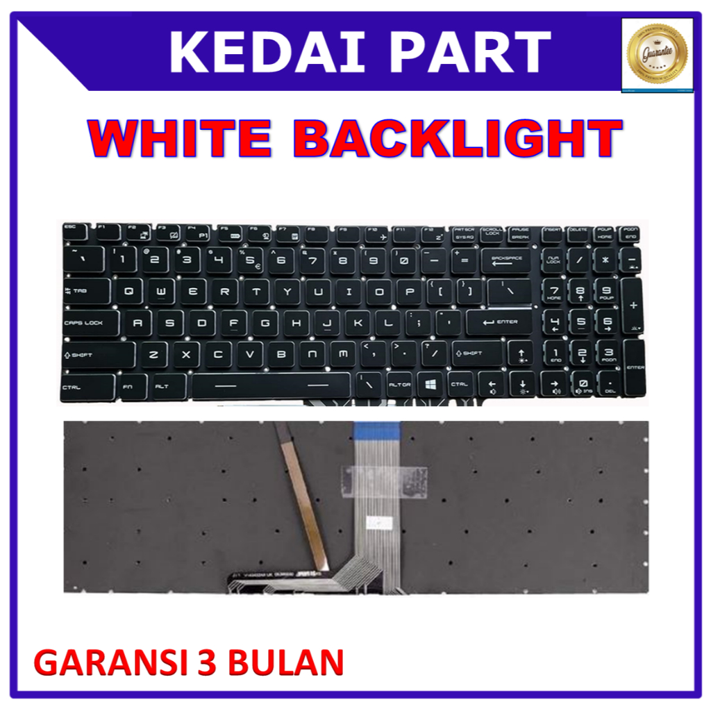 Jual Keyboard MSI GS60 GE62 GE72 GL62 GL72 GP62 GP72 GS63VR GS70 GT62 GT72 GT73VR MS-16J9 White ...