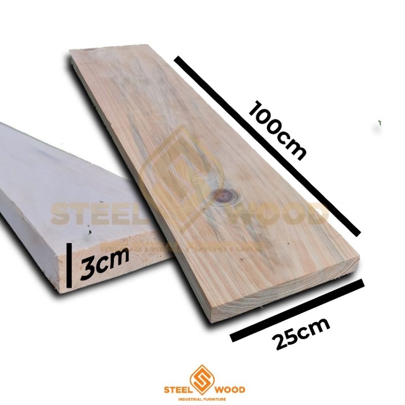 Jual Papan Kayu Pinus P100 L25 T3cm | Shopee Indonesia