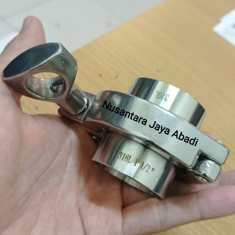 Jual Clamp Ferrule Sanitary Complete Set Stainless 316 L 1 1/2 " inchi 38 mm Foodgrade | Shopee ...