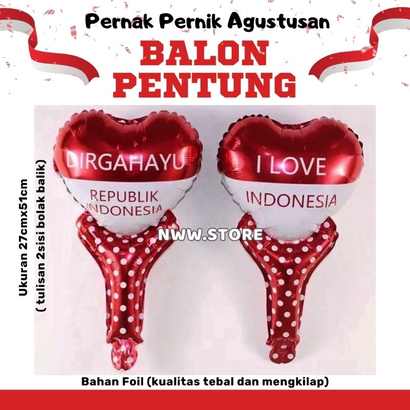 Jual BALON PENTUNG MERAH PUTIH 17 AGUSTUSAN BALON TEPUK | Shopee Indonesia