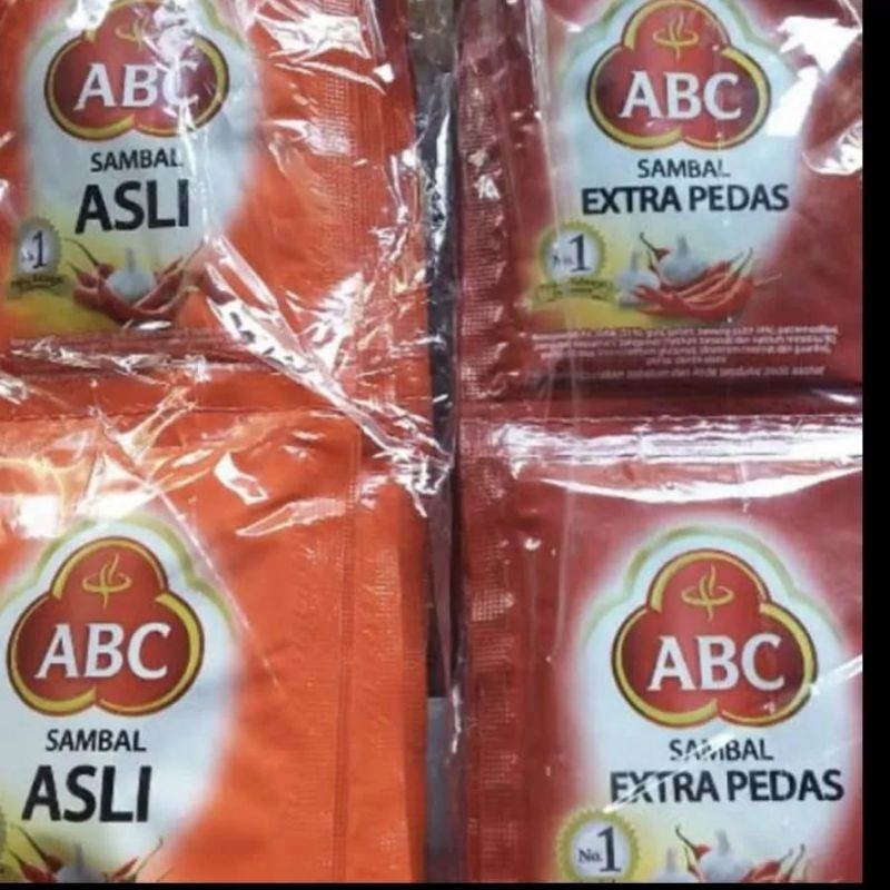 Jual Sambel ABC Asli & Extra pedas pack ketengan 1000 x 10 sachet ...