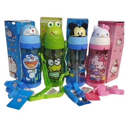 Jual Botol Minum Anak Karakter Kepala Karakter Doraemon Hello Kitty Keropi Mickey Mouse BPA FREE ...