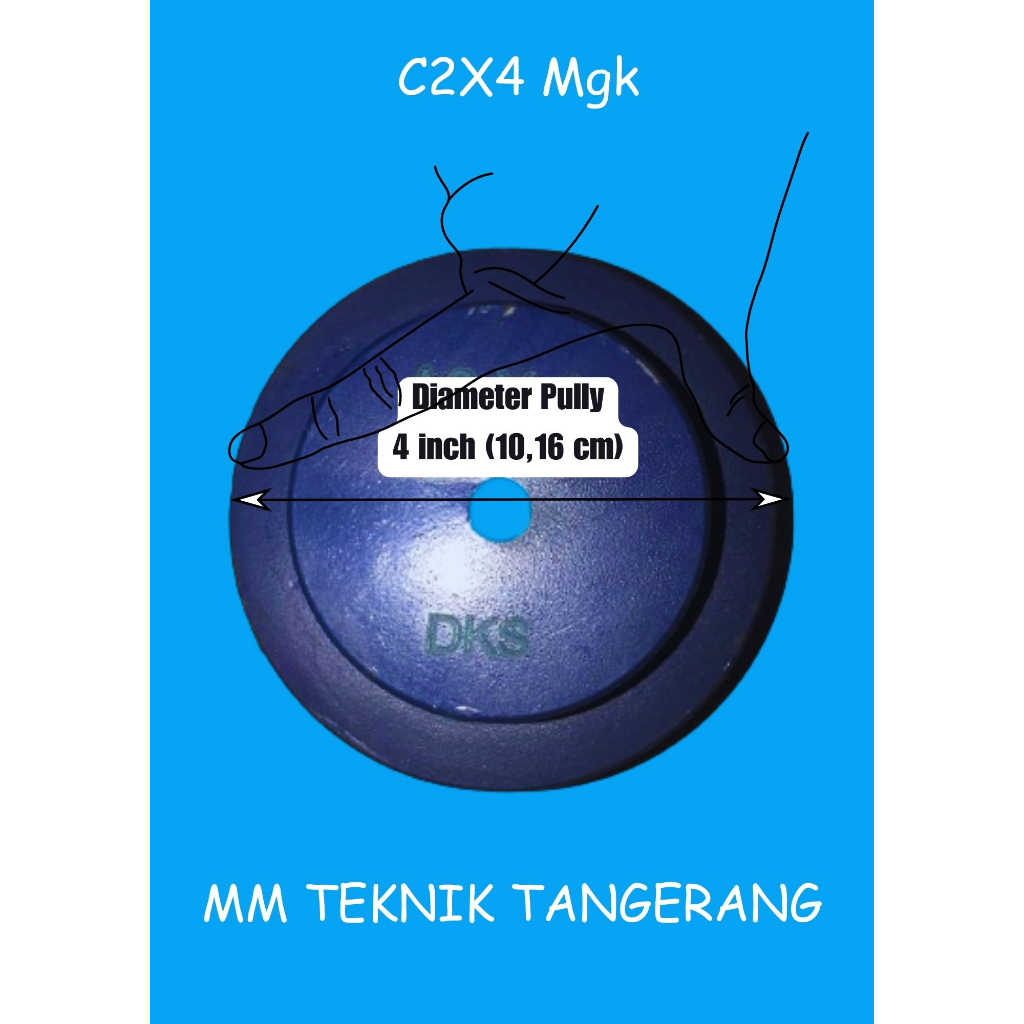 Jual Pully C2 x 4" Mangkok Besi Ancuran Poli C2 x 4 inchi Pulley Cor ...