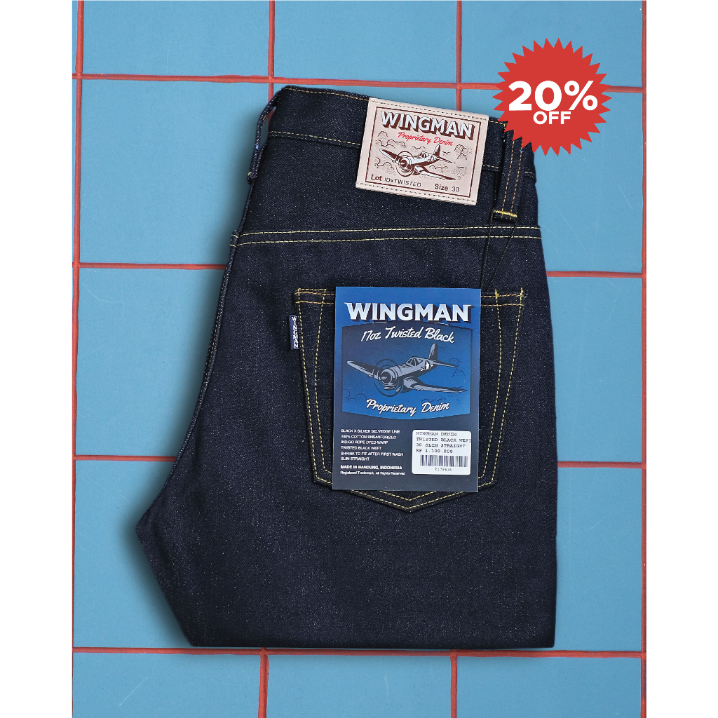 Jual WINGMAN DENIM - TWISTED BLACK 17oz | Shopee Indonesia