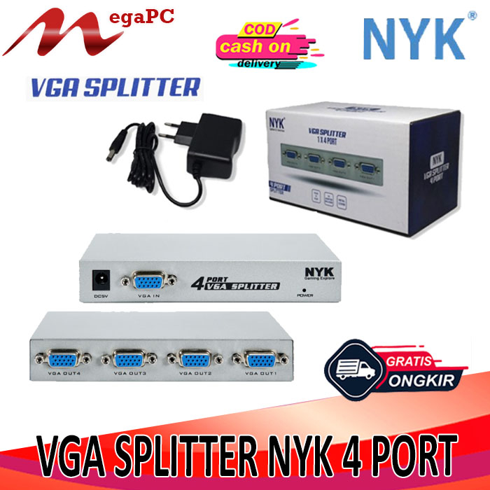 Jual VGA SPLITTER 4 PORT-INPUT 1 TO 4 PORT | Shopee Indonesia
