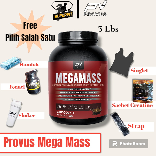 Jual Provus Megamass Mega Mass Gainer 3 lbs Susu Penambah Berat Weight ...