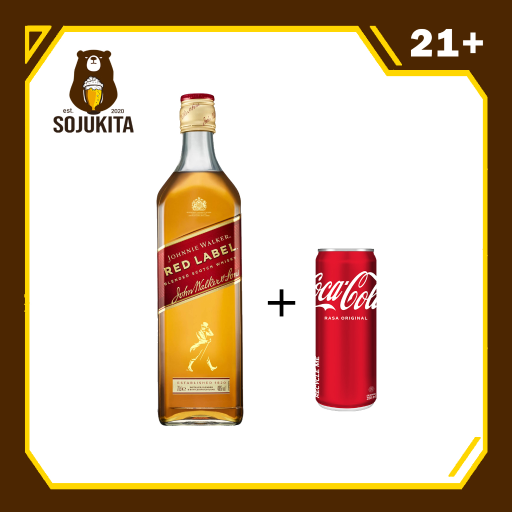 Jual Johnnie Walker Red Label + FREE Coca Cola | Shopee Indonesia