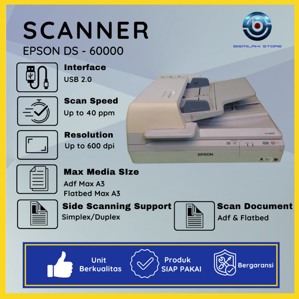 Jual Scanner A3 Epson DS-60000 Unit Normal Hasil Scan Bagus Siap Pakai ...