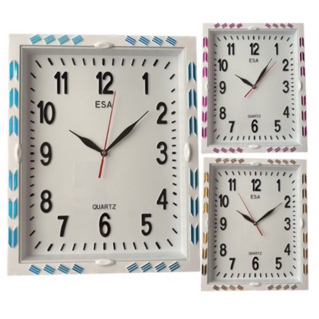Jual Jam dinding kotak elegan jumbo besar vintage simple esa 532 ukuran ...