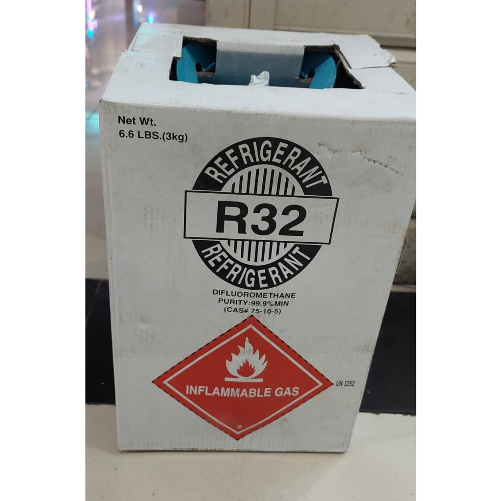 Jual REFRIGERANT AC R32 isi 3KG tabung Mini | Shopee Indonesia