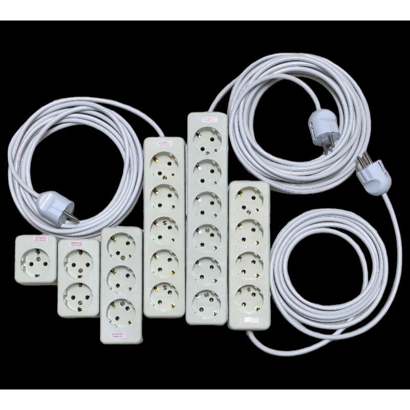 Jual Stop Kontak UTICON Terminal Kuningan 1/2/3/4/5 Lubang + Kabel 1 Sampai 10 Meter | Shopee ...