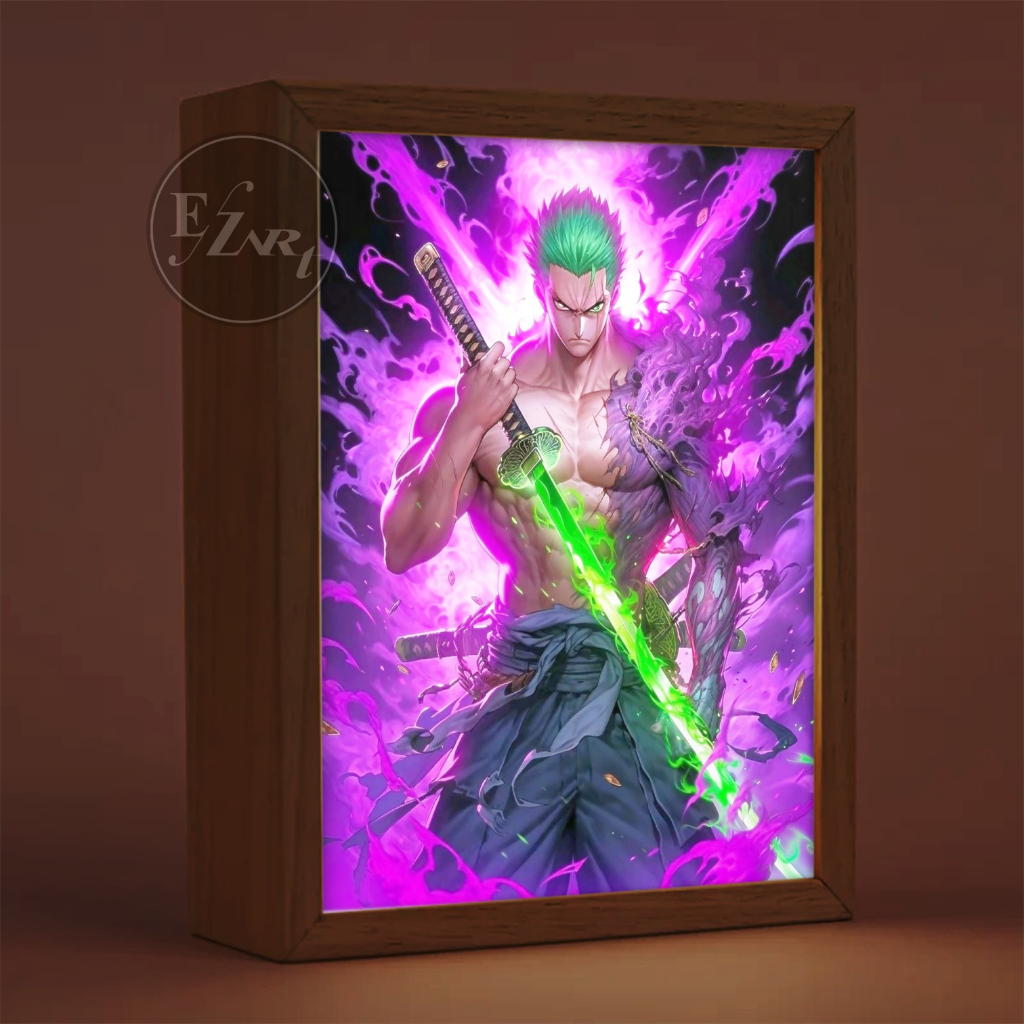 Jual Edisi Anime One Piece - Bingkai Lampu LED Light Frame Painting Art ...