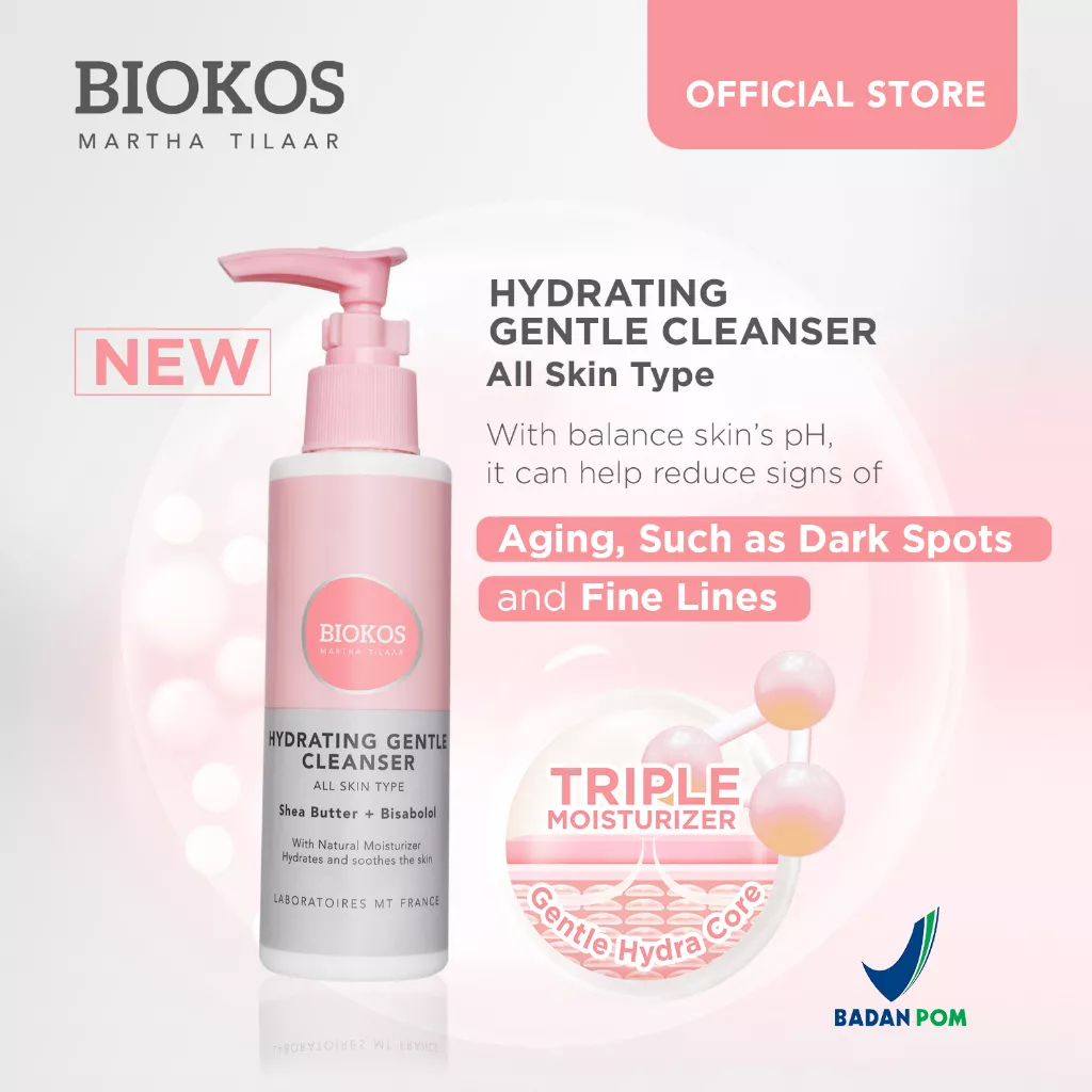 Jual Biokos Hydrating Gentle Cleanser All Skin Types 140 ml | Shopee ...