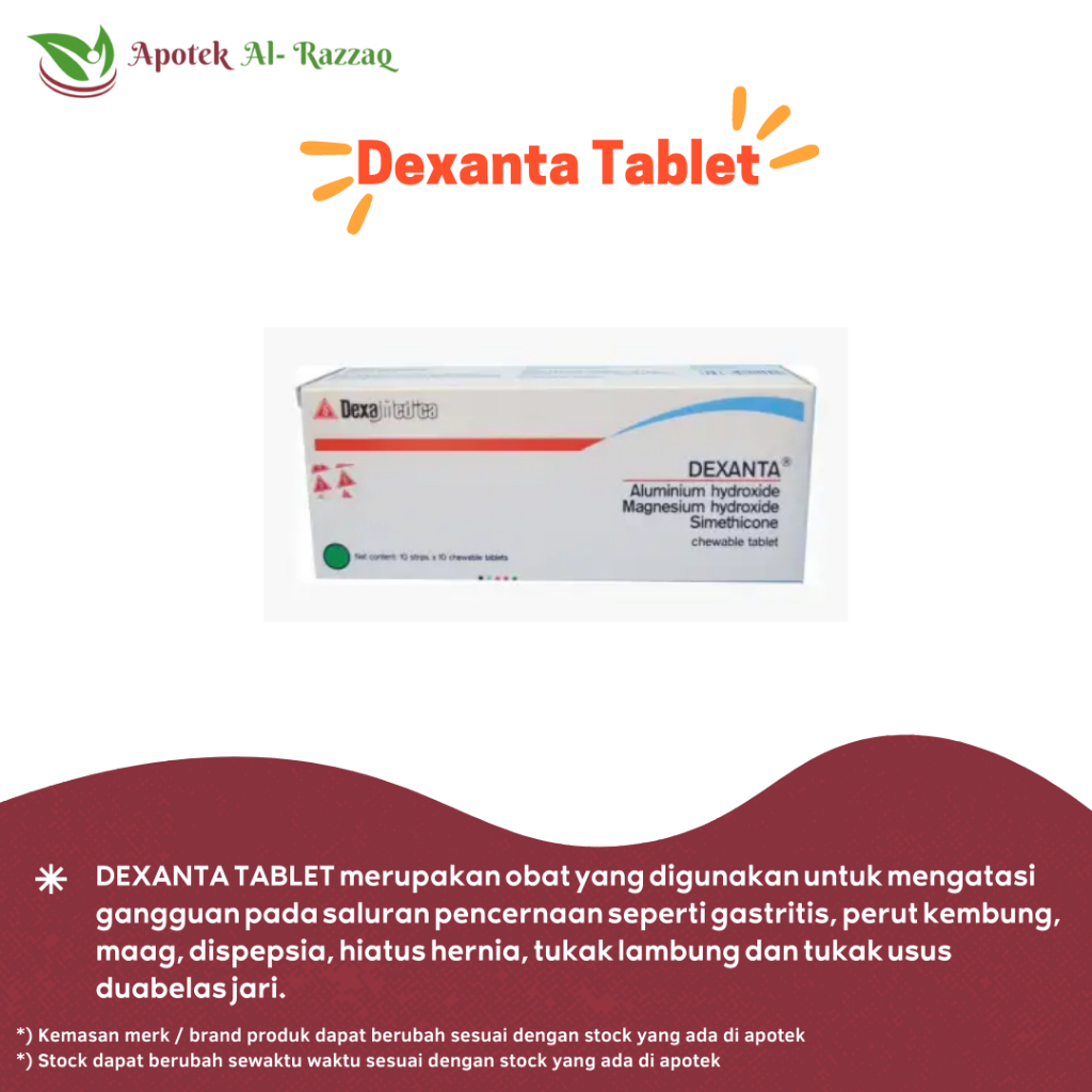 Jual Dexanta Strip 10 Tablet Kunyah - Maag | Shopee Indonesia