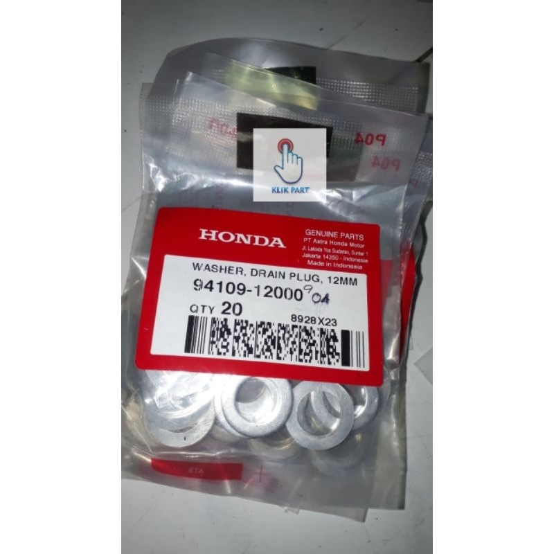 Jual 94109-12000 Washer Drain Plug 12MM ring baut tap oli original ...