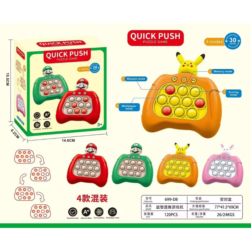 Jual Pop it viral POKEMON Mario bross Mainan Pop It Elektik Fidget ...