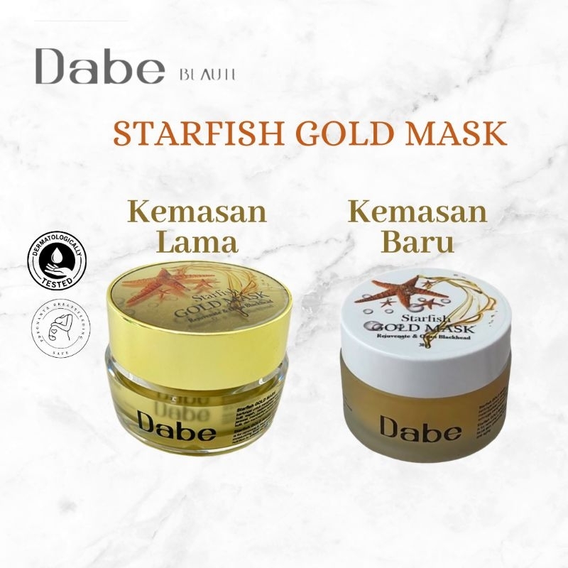 Jual Dabe Beaute Starfish Gold Mask / Masker Emas Gold (Kemasan Baru ...