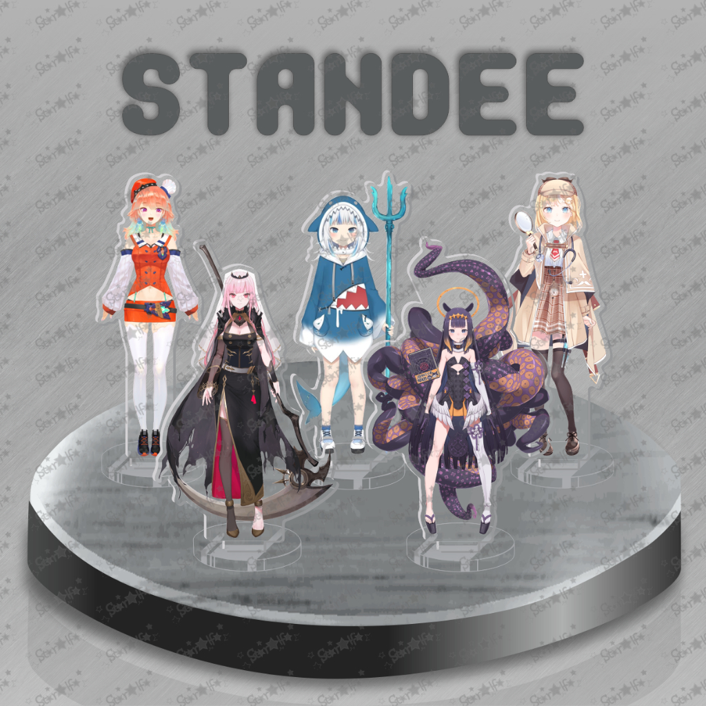 Jual Standee Hololive EN Myth Akrilik UV & Set Stickers | Acrylic Stand ...