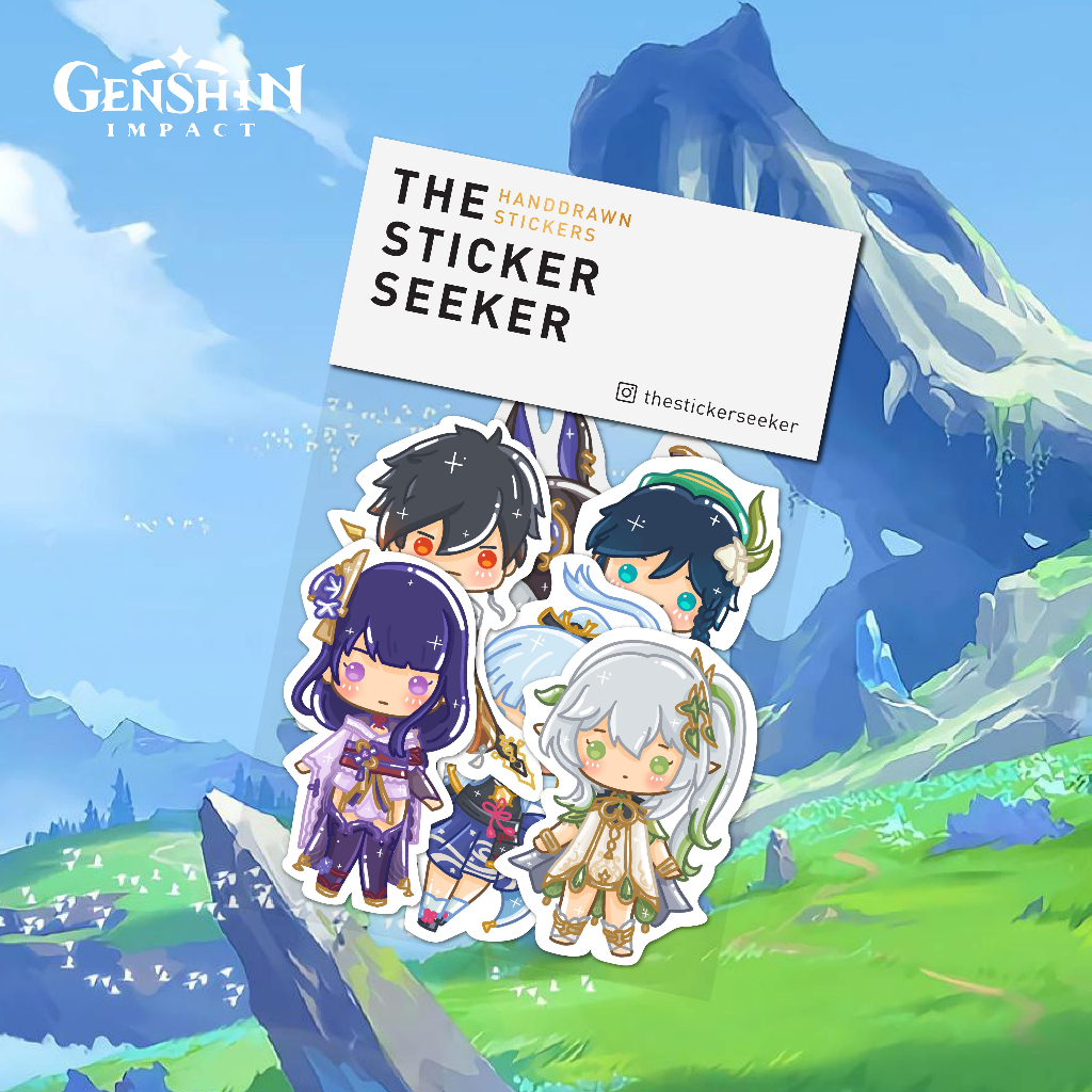 Jual Genshin Impact Vinyl Sticker Pack Set 1 | Shopee Indonesia
