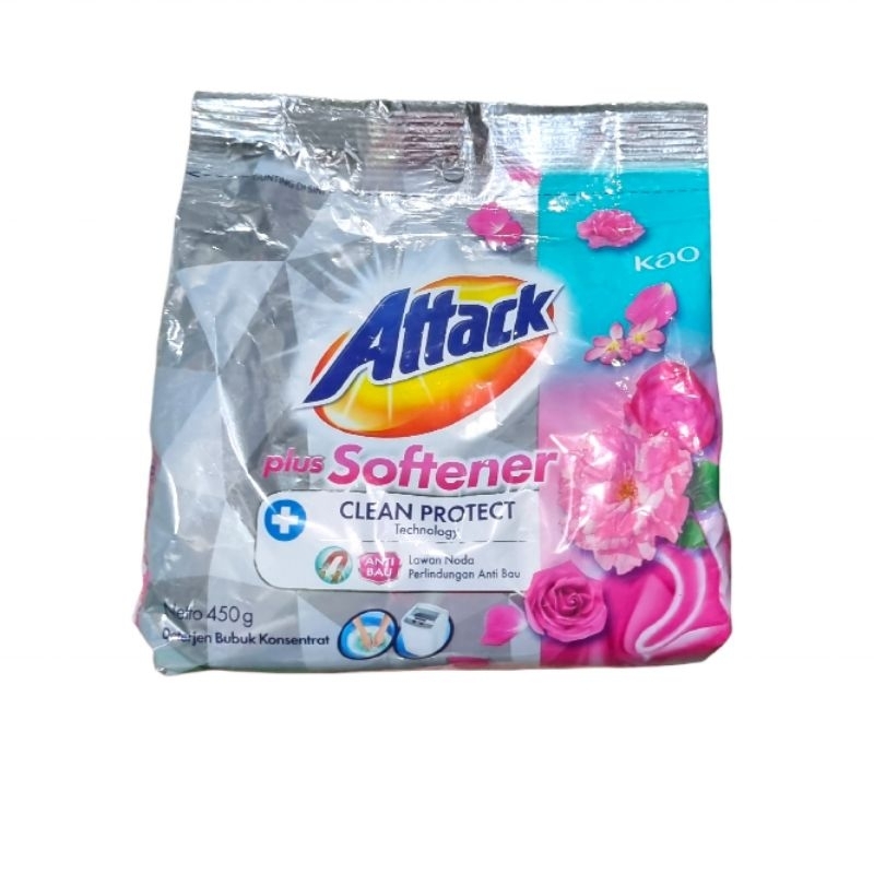 Jual Detergent sabun cuci baju bubuk Attack softener 450g | Shopee ...