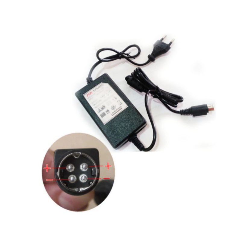 Jual hik adaptor charger 4pin 12v 3.3A AC DC PSU power supply DVR nvr ...