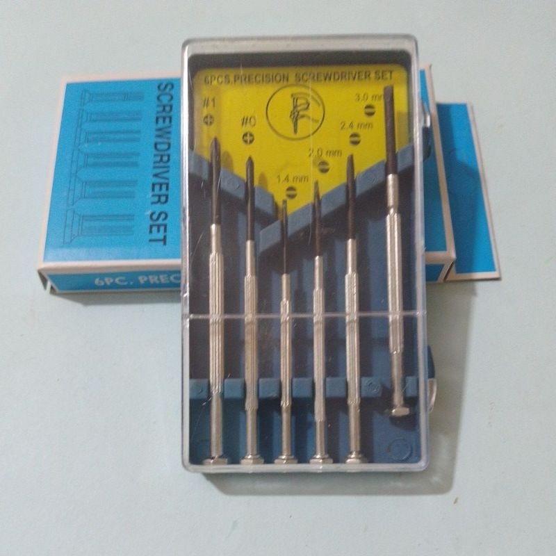 Jual obeng Kacamata Jam 6 pcs Murah Obeng set untuk kacamata / jam . harga per set | Shopee ...