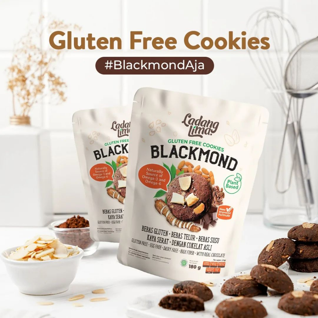Jual BLACKMOND COOKIES DIET SEHAT GLUTEN FREE LADANG LIMA BOOSTER ASI ...