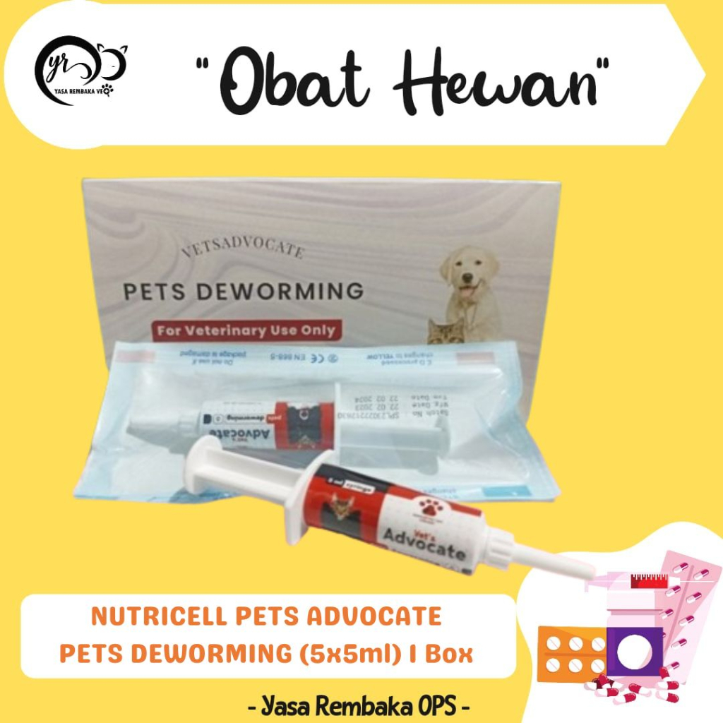 Jual NUTRICELL PETS ADVOCATE PETS DEWORMING 1 Box - Obat Cacing Anjing ...
