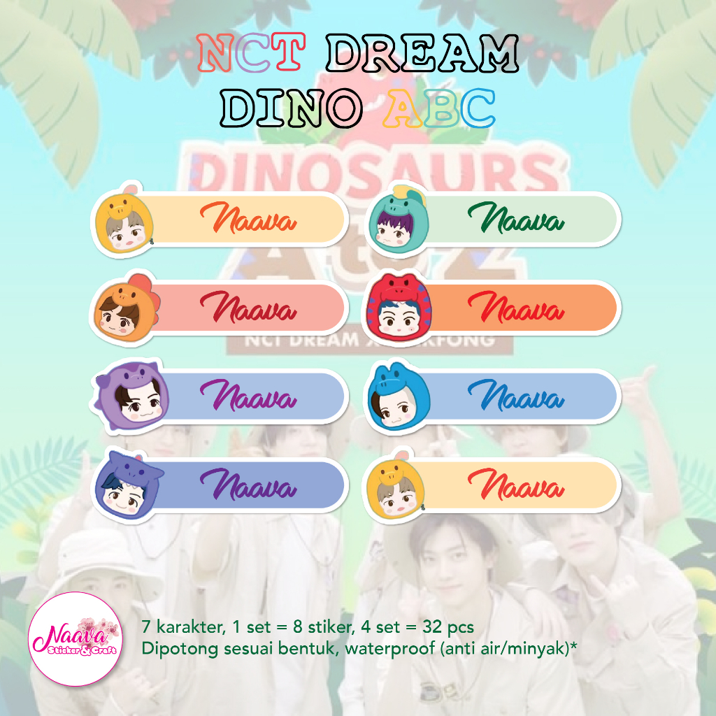 Jual STIKER LABEL BUKU CUSTOM NAMA ANAK - NCT DREAM | Shopee Indonesia