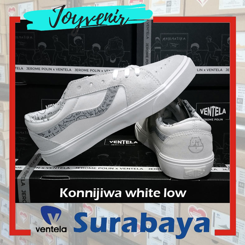 Jual Sepatu Ventela Jerome Polin (Konnijiwa) White Low | Shopee Indonesia