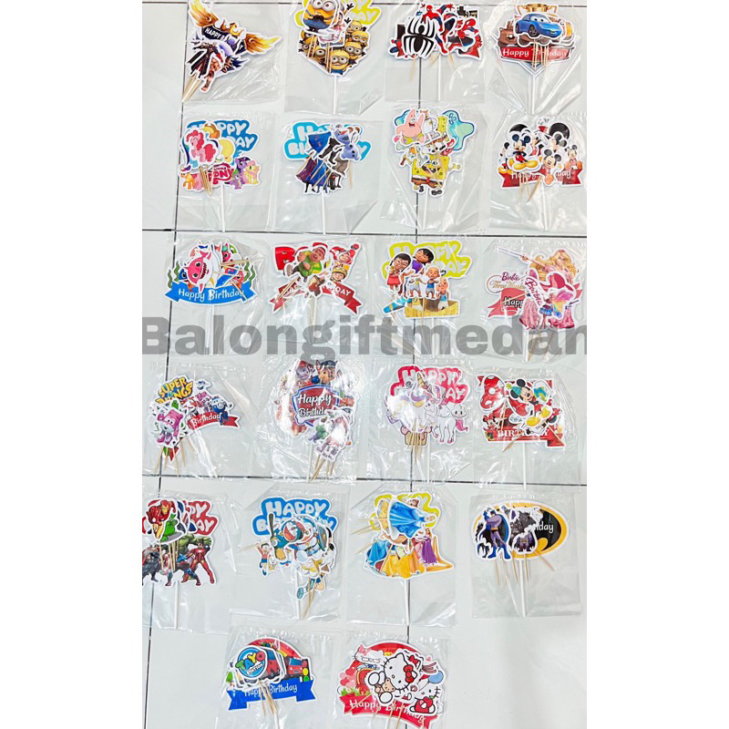 Jual TOPPER CAKE KUE KARAKTER ANAK ANAK MOTIF LENGKAP | Shopee Indonesia