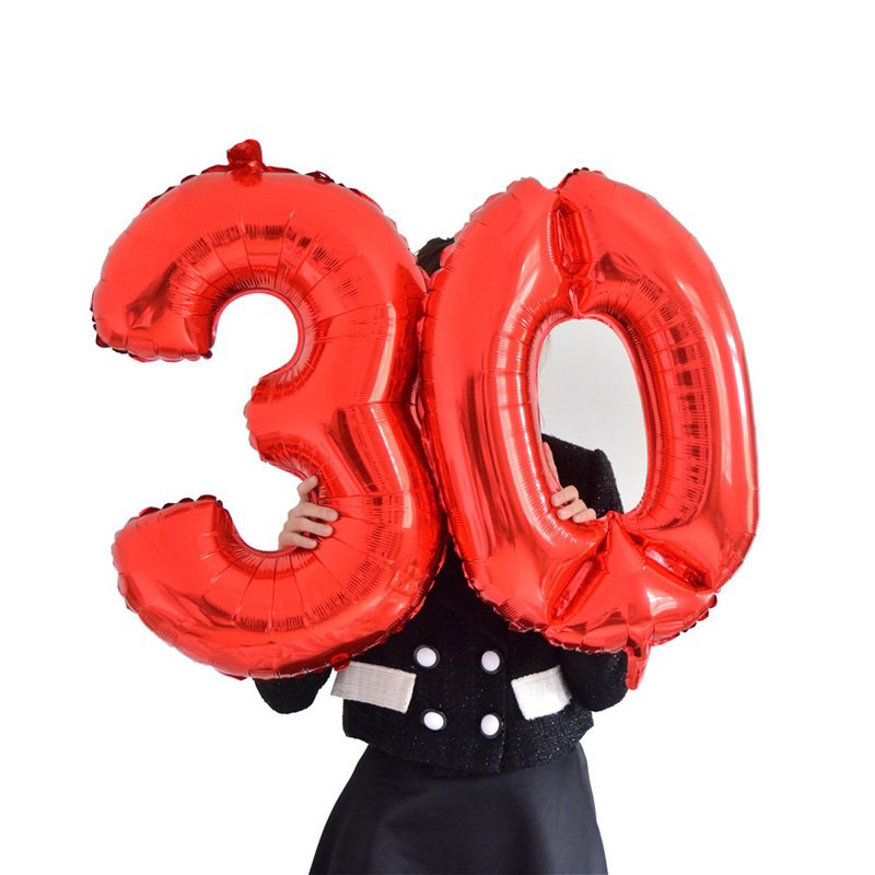 Jual BALON ANGKA BESAR JUMBO MERAH 80CM | Shopee Indonesia
