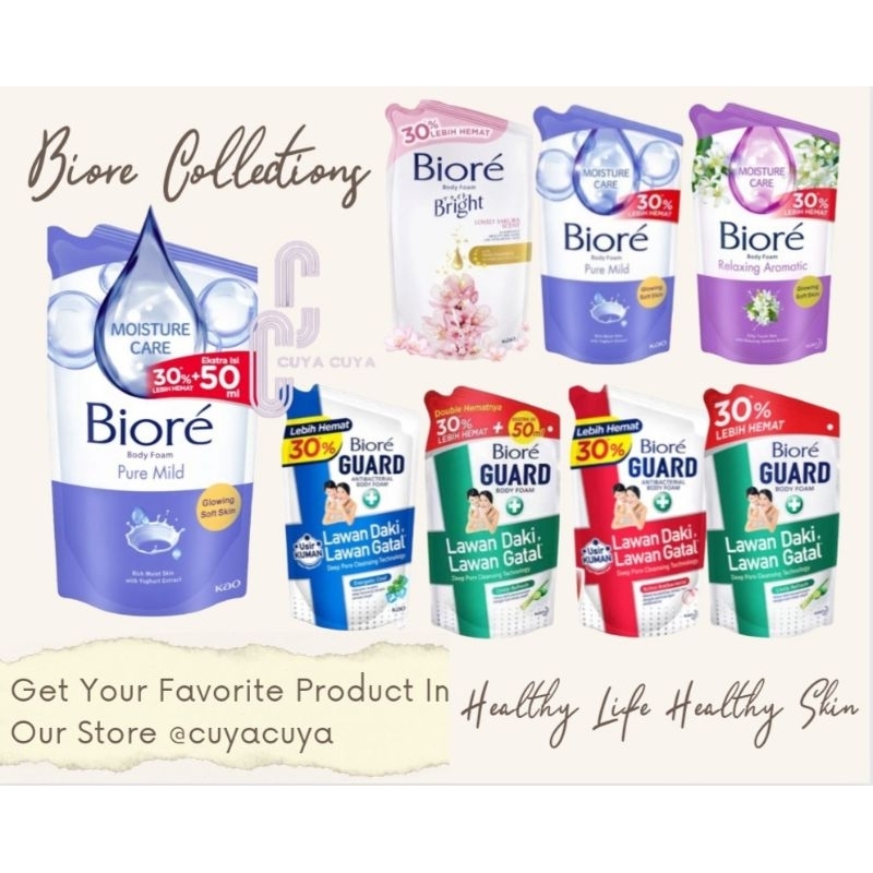 Jual biore sabun mandi cair 800ml 800 ml body wash refill refil all variant biore guard | Shopee ...