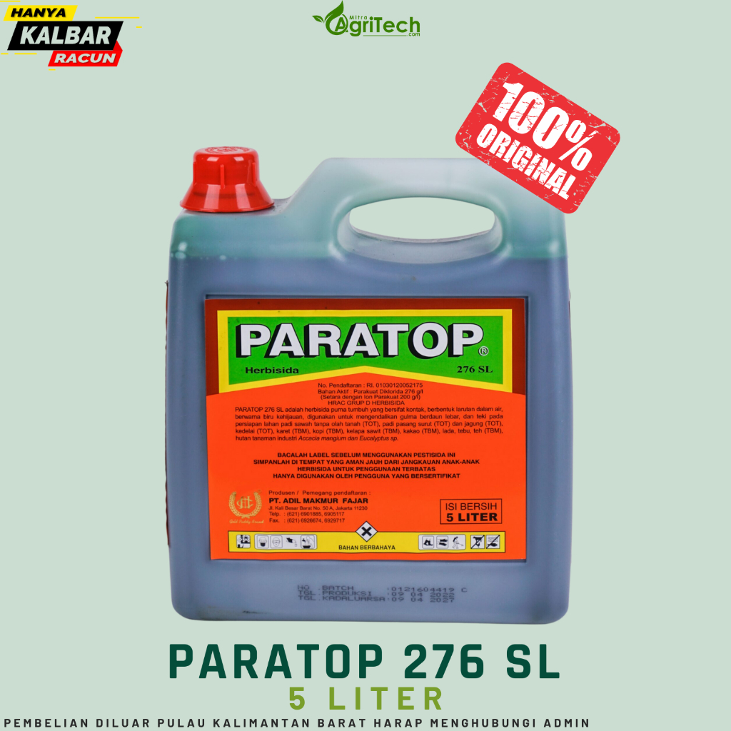 Jual PARATOP 276 SL 4 LITER, 5 LITER & 20 LITER HERBISIDA KONTAK RACUN ...