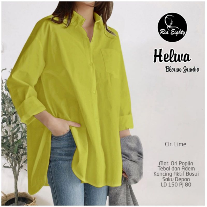 Jual Busana Fashion Hq Wanita Atasan Terbaru Helwa Blouse Jumbo Ld 150 ...
