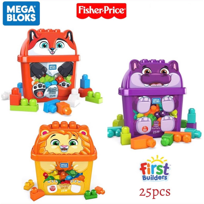 Jual Fisher Price MEGA BLOKS BLOCKS First Builders & Learn Animal ...