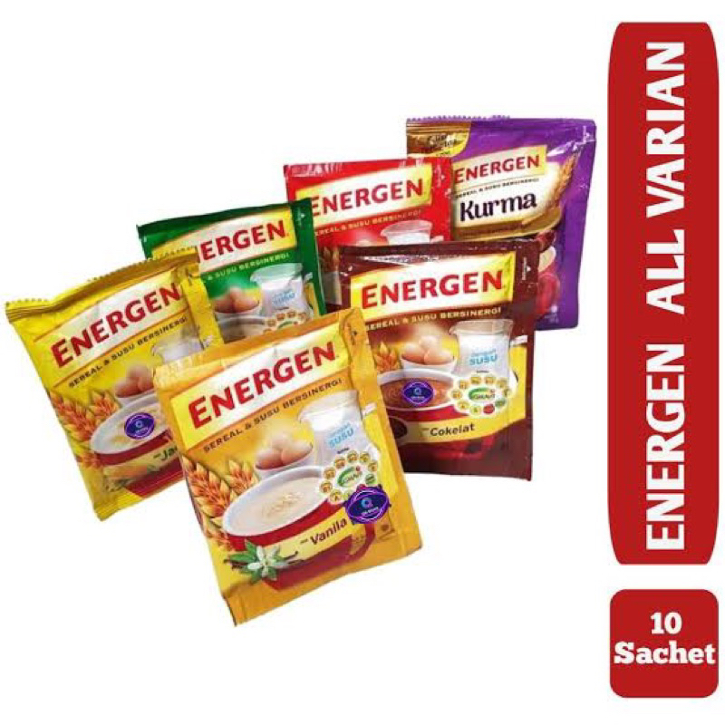 Jual Energen renceng energen saset energen vanilla cokelat jagung kurma ...