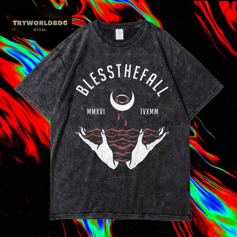 Jual TRYWORLDBDG OFFICIAL "BLESSTHEFALL" KAOS OVERSIZED | KAOS WASHED ...