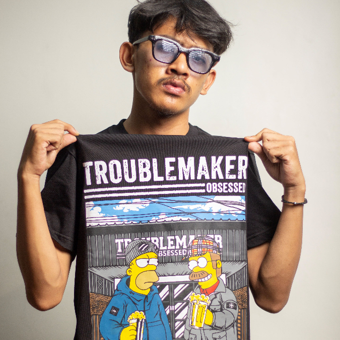 Jual Troublemaker - Tees - Simpsons | Shopee Indonesia