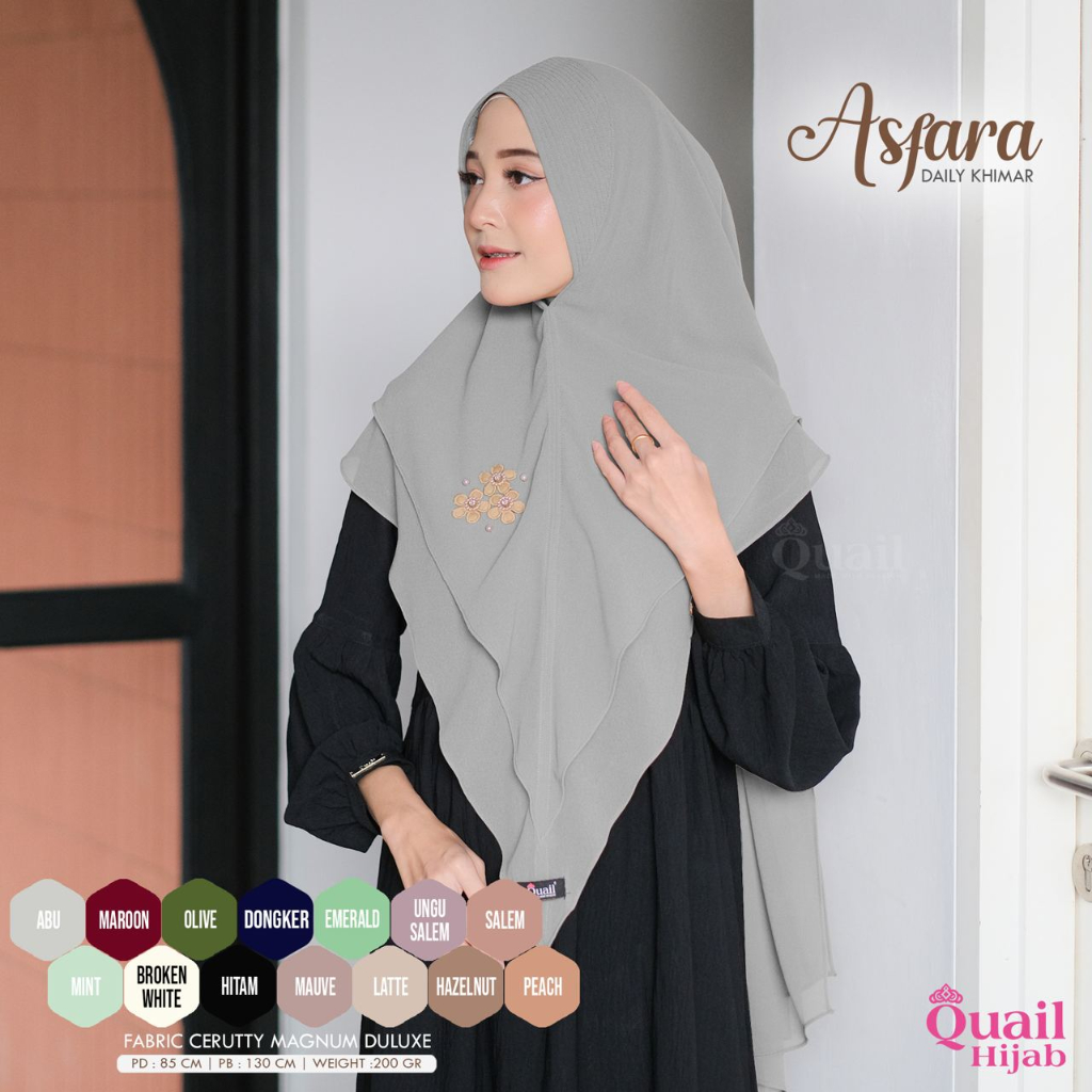 Jual Jilbab ASFARA Quail Hijab Original Khimar Cerutty Premium Terbaru ...