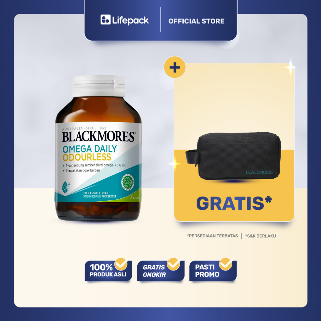 Jual Blackmores Omega Daily Odourless - 60 Kapsul - LIFEPACK | Shopee ...