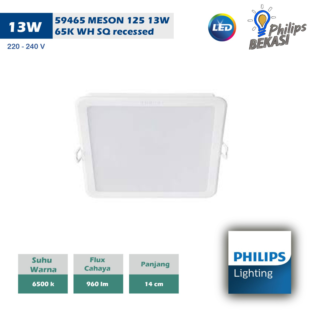 Jual Lampu Downlight Kotak Philips 13 Watt Meson 59465 | Shopee Indonesia