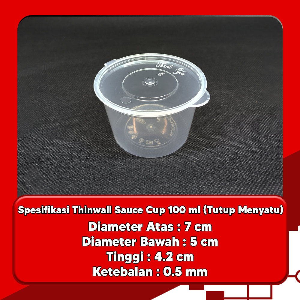 Jual Thinwall CUP 100ml - 100 ml mini - Sauce Cup set Murah | Shopee ...