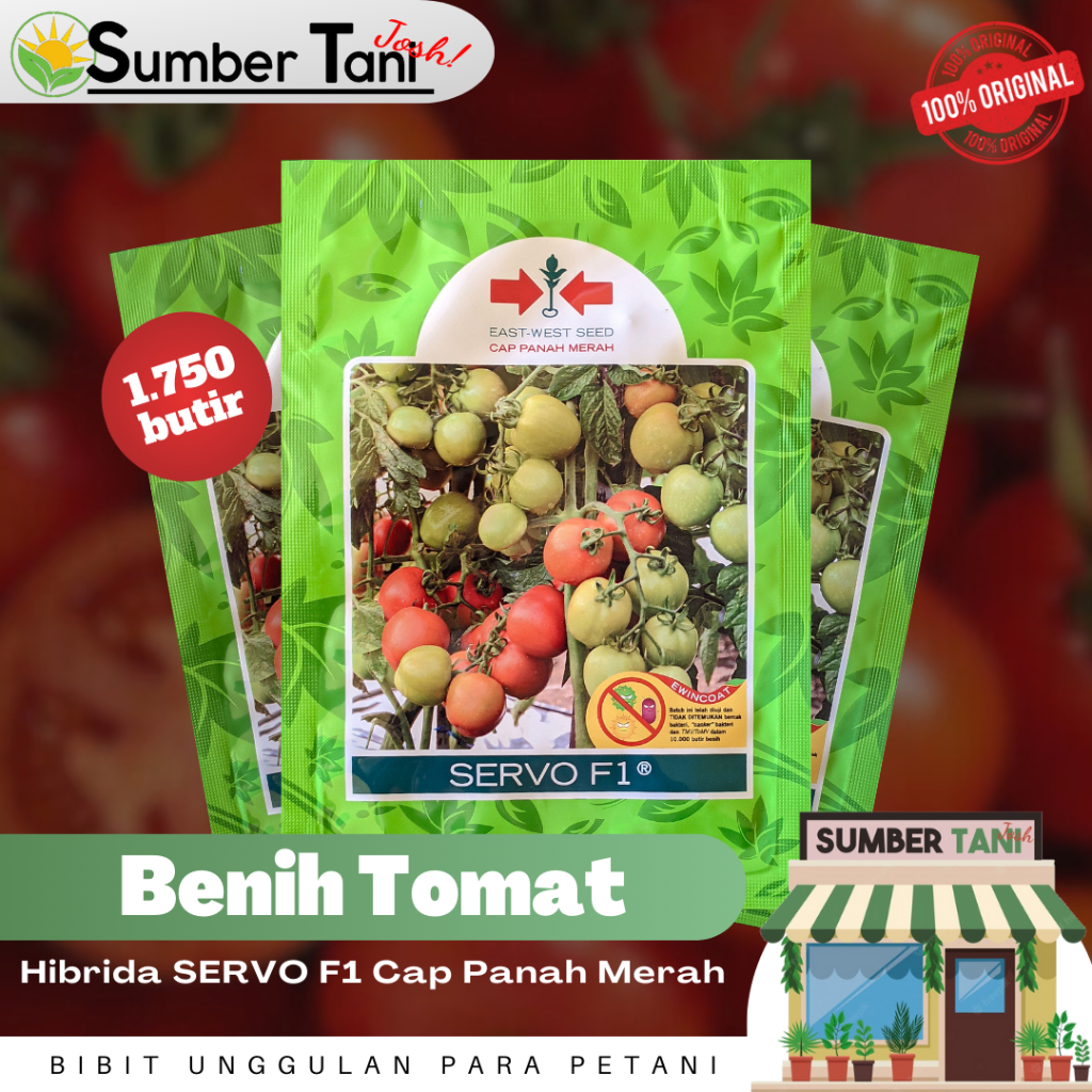 Jual Benih Tomat SERVO F1 1750 butir Cap Panah Merah | Shopee Indonesia