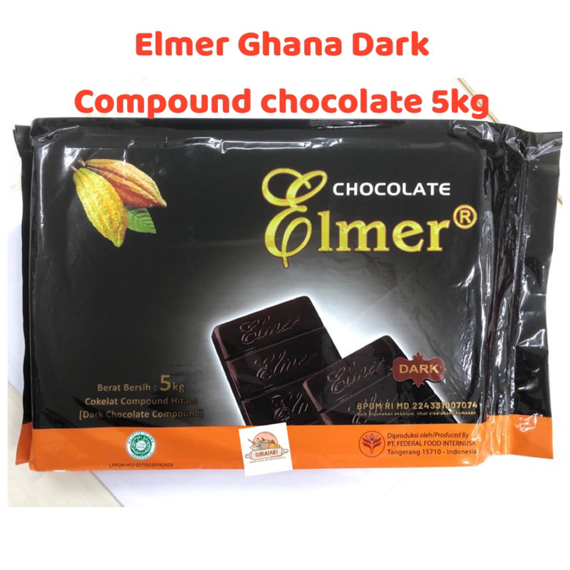 Jual Elmer Dark Ghana 500GR compound chocolate DCC coklat blok masak ...