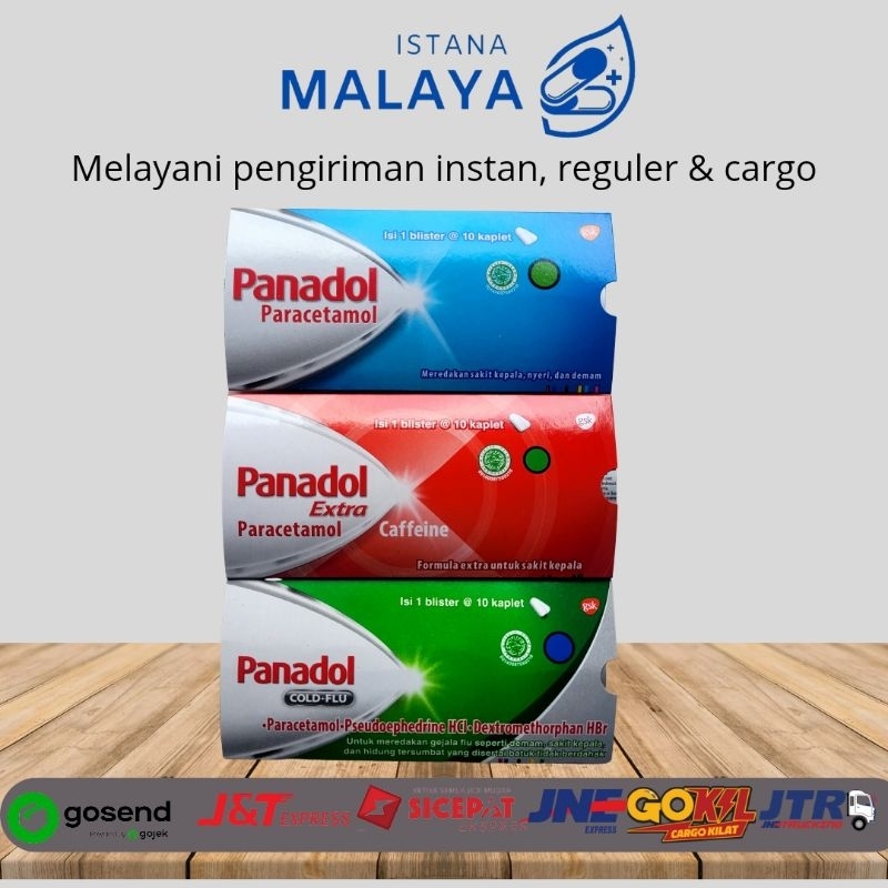 Jual Panadol Tablet [1 Strip] Extra Cold Flu Biru Hijau Merah | Shopee ...