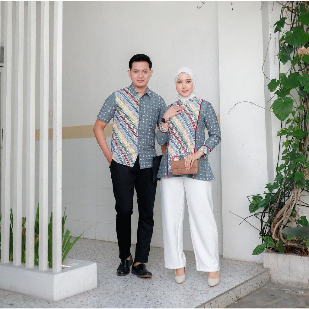 Jual Benang Raja Batik Couple Pria Wanita Katun Motif Truntum Liris ...