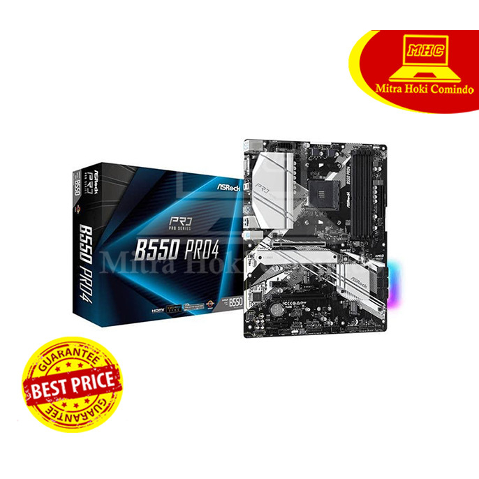 Jual MAINBOARD / MOTHERBOARD ASROCK B550 PRO4 | Shopee Indonesia