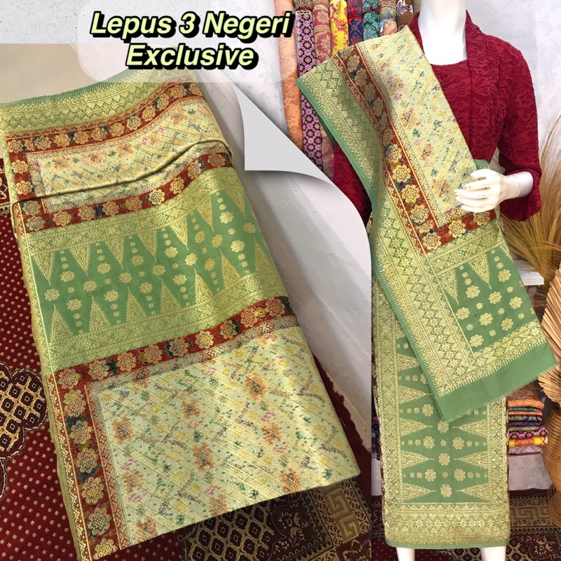 Jual Songket Lepus 3 Negeri Exclusive-Asli Tenun Tangan Palembang ...