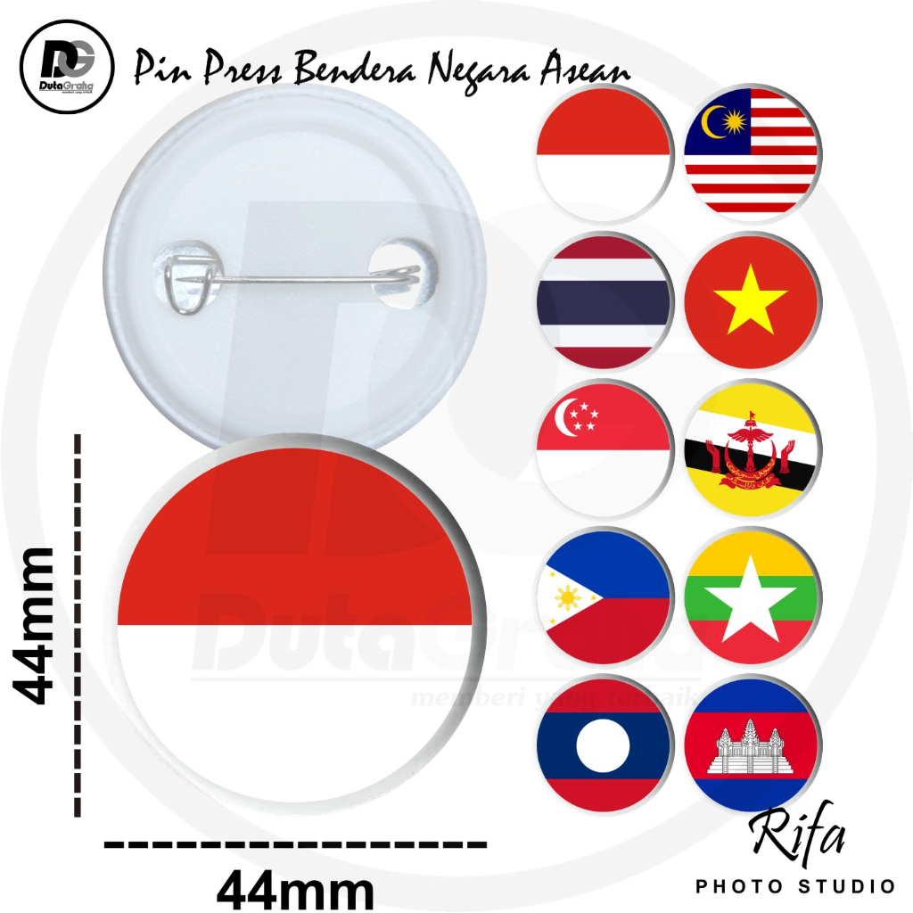 Jual [PIN PRESS] BENDERA NEGARA ASEAN Pin Bros Aksesoris Souvenir FLAG ...